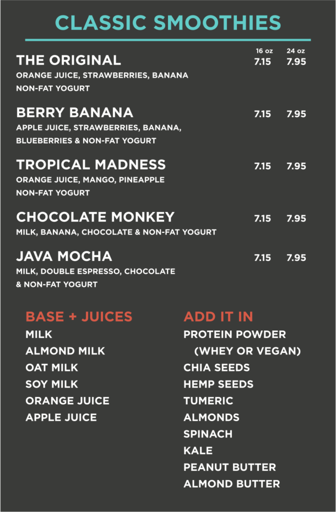 Hillcrest Menu - Big City Bagel Cafe